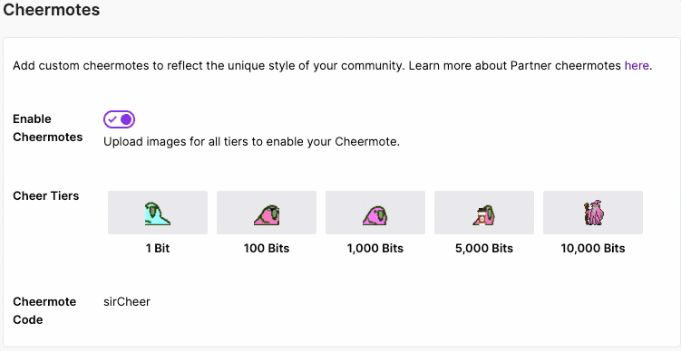 Cheering: for Monetized Streamers