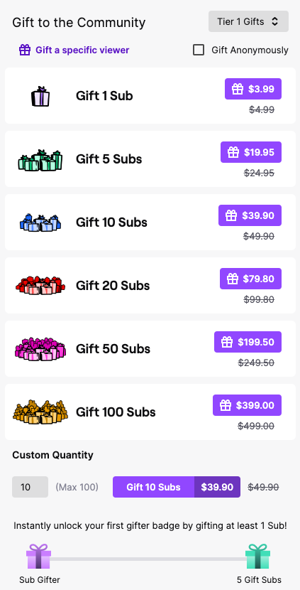 Gift Subscriptions